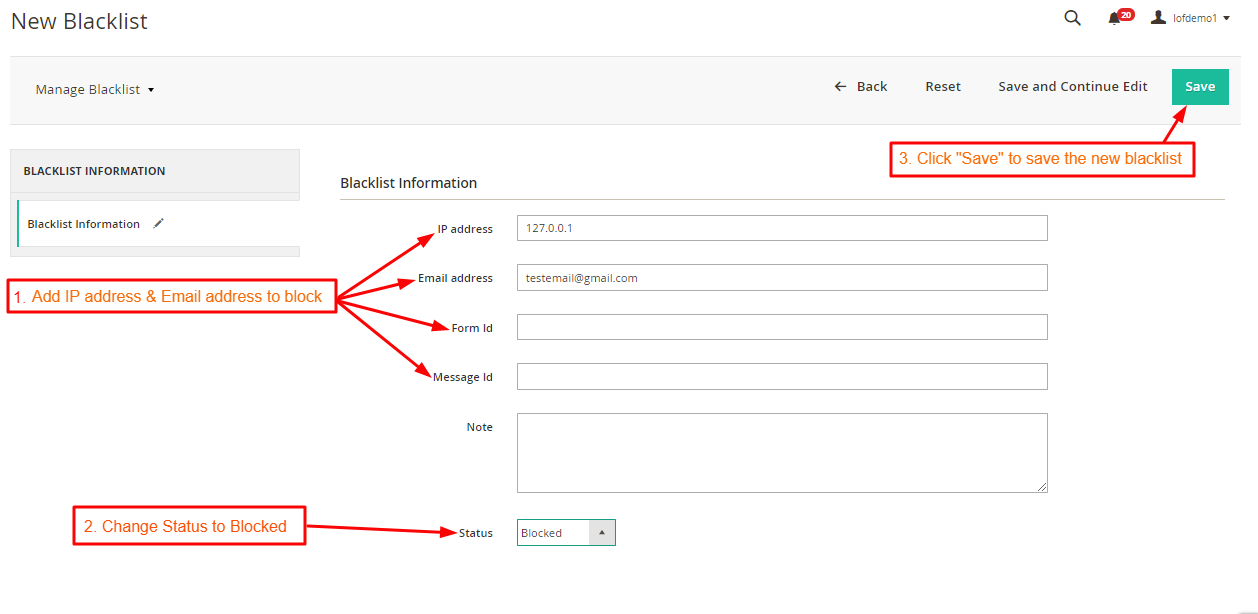 Manage Blacklist using Visual Magento 2 Form Builder - Landofcoder Tutorials